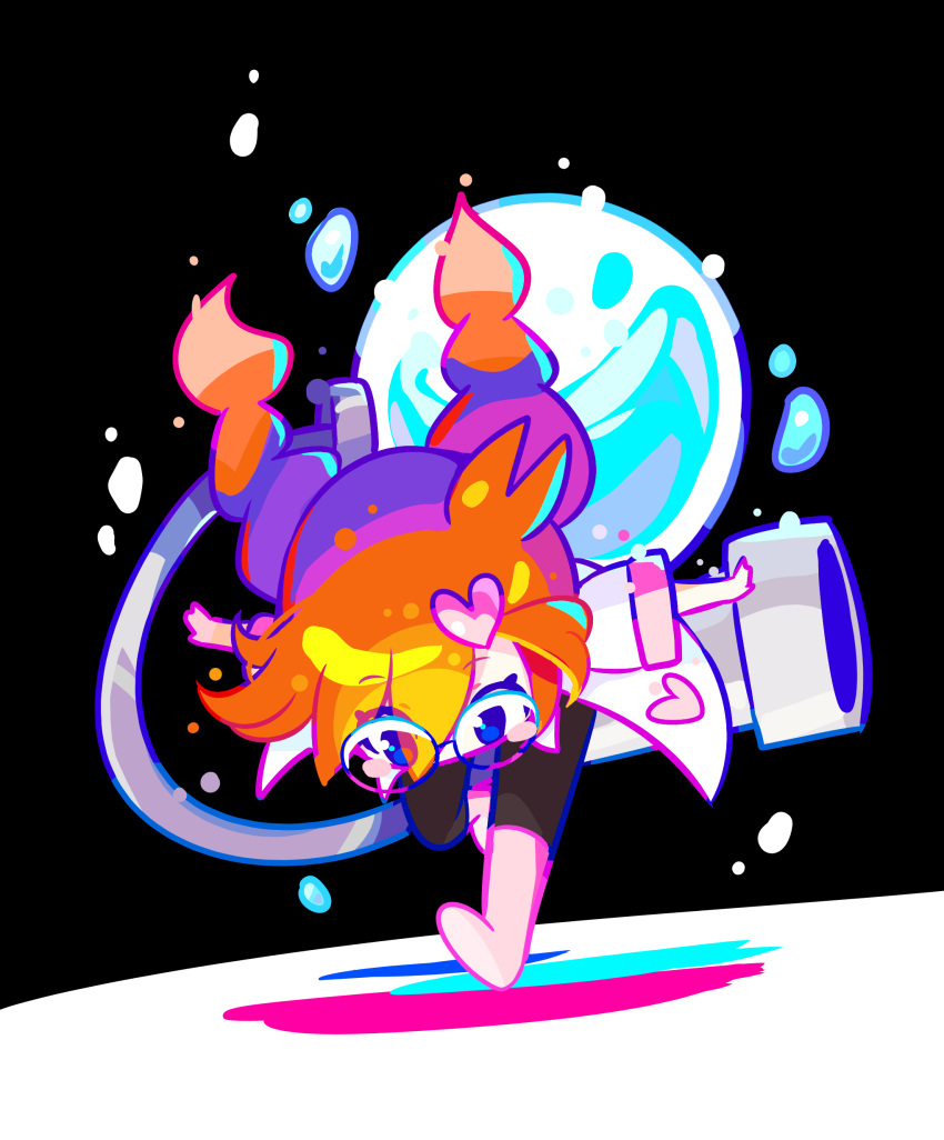 Safebooru - 1girl absurdres black background chibi glasses highres ...