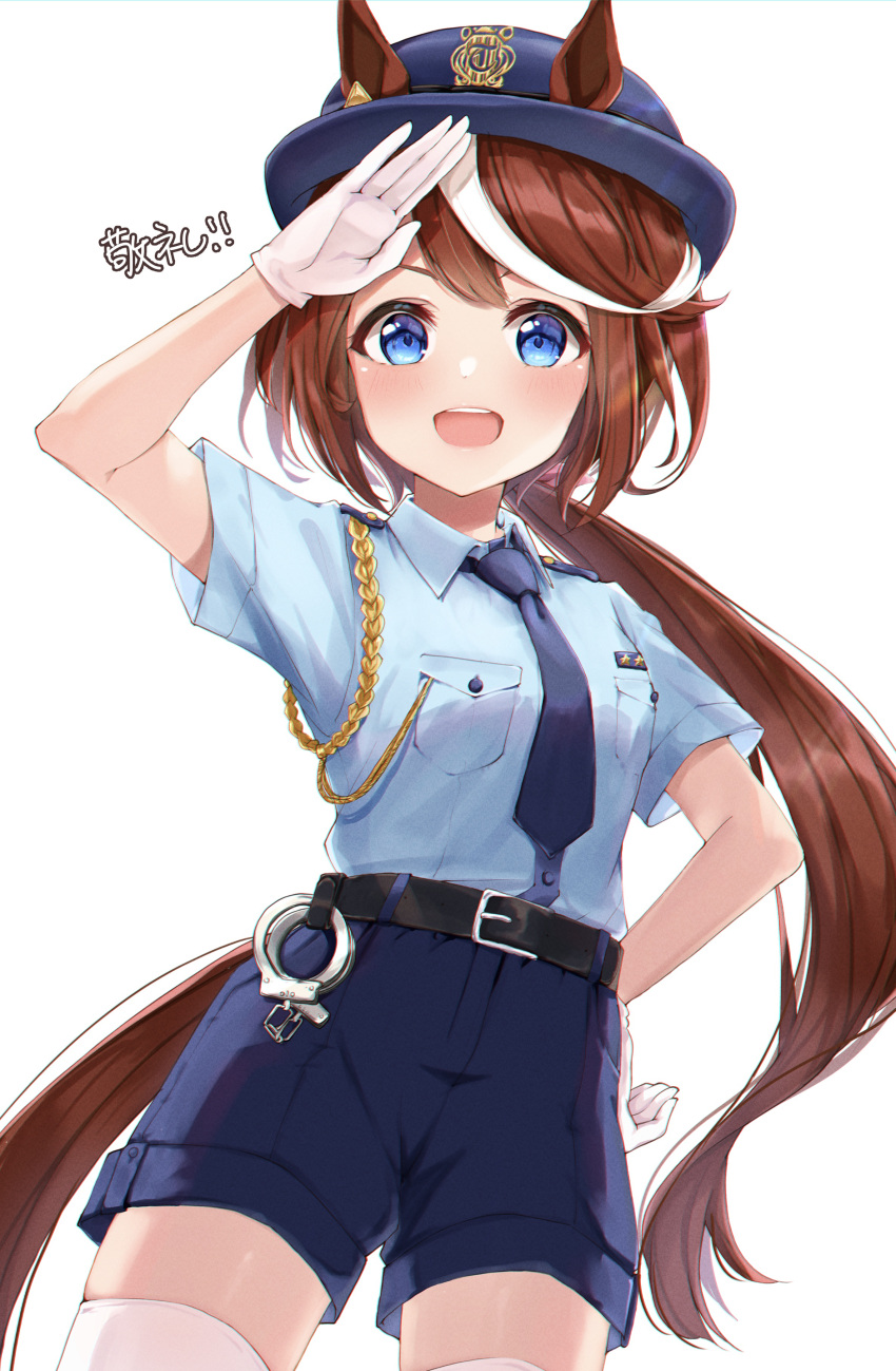 Safebooru - 1girl absurdres aiguillette alternate costume animal ears belt blue eyes blue ...