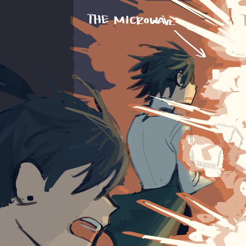 Safebooru - apron black hair chainsaw man collared shirt earrings ...