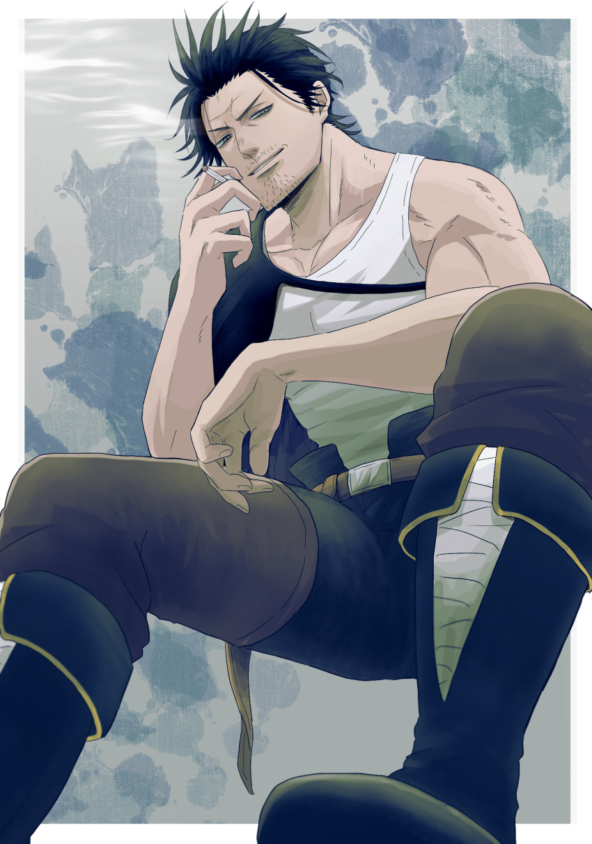 Safebooru - 1boy akirata (mnm001) belt black clover black footwear black hair black pants boots ...