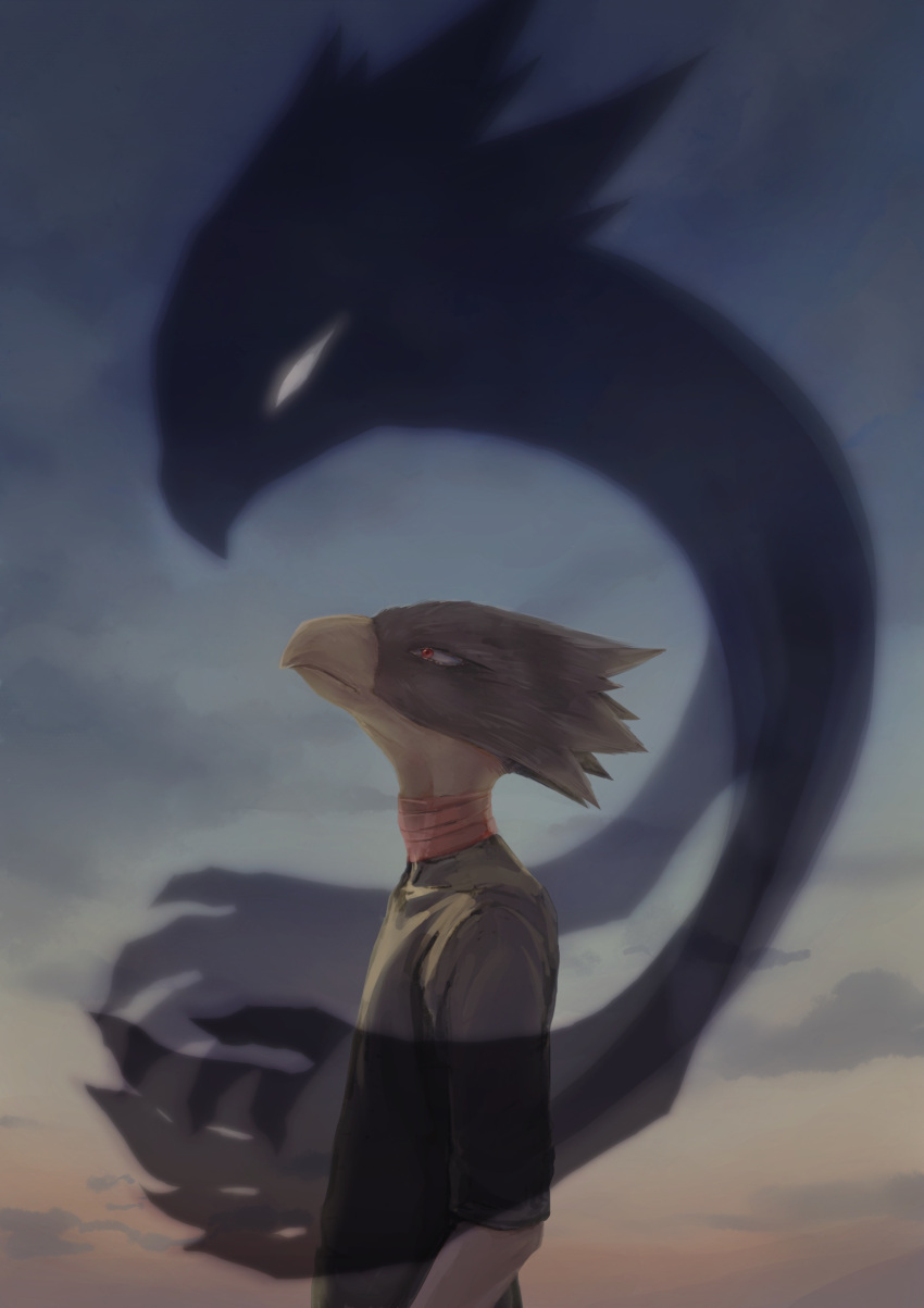Safebooru - 1boy absurdres bird boy black shirt boku no hero academia ...