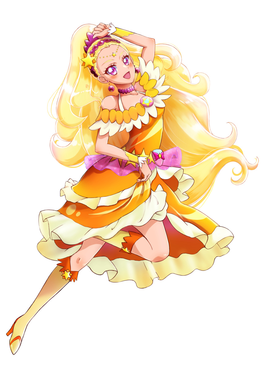 Safebooru - 1girl absurdres amamiya elena bare shoulders bead choker blonde hair boots breasts ...