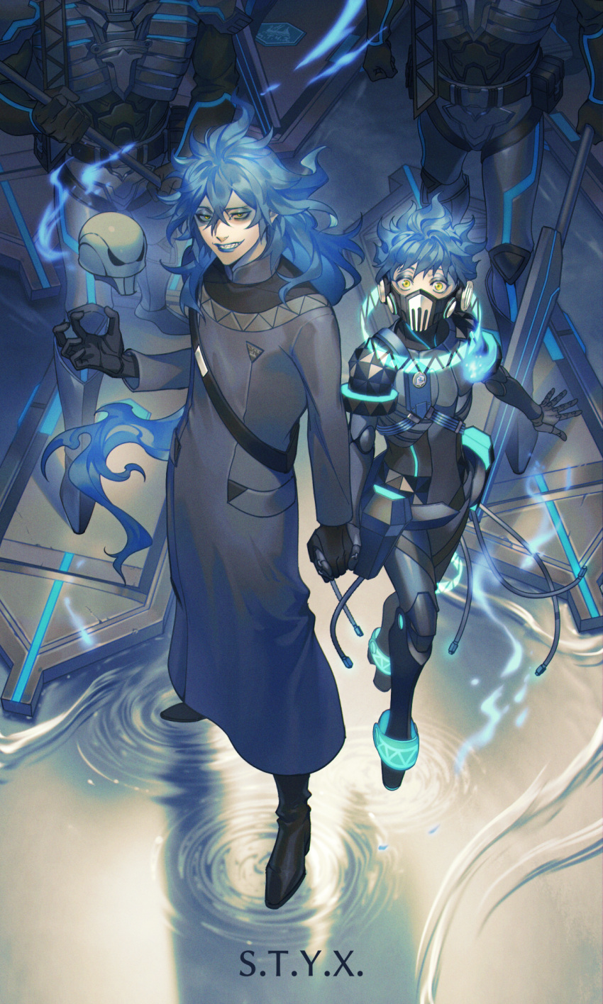 Safebooru - 2boys akakokko (niro azarashi) bags under eyes black ...