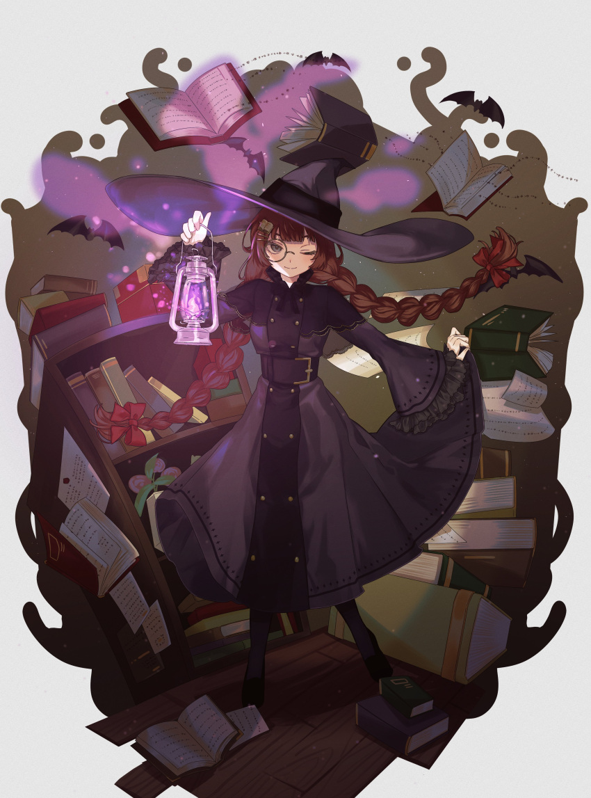 Safebooru - 1girl absurdres artist request bat (animal) black bow black ...