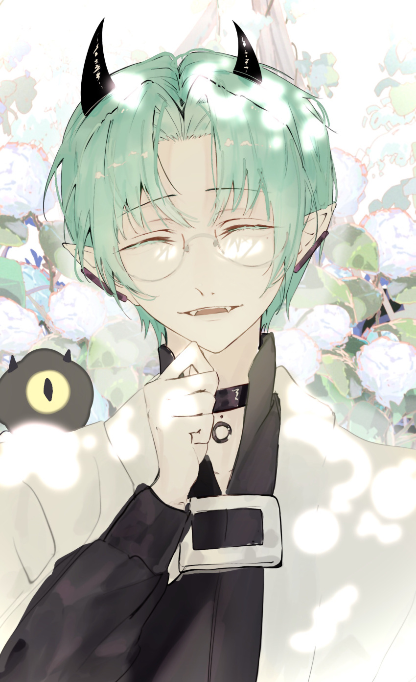 Safebooru - 1boy absurdres ami kiriwo bishounen black choker choker cjsnyxz1313 closed eyes ...