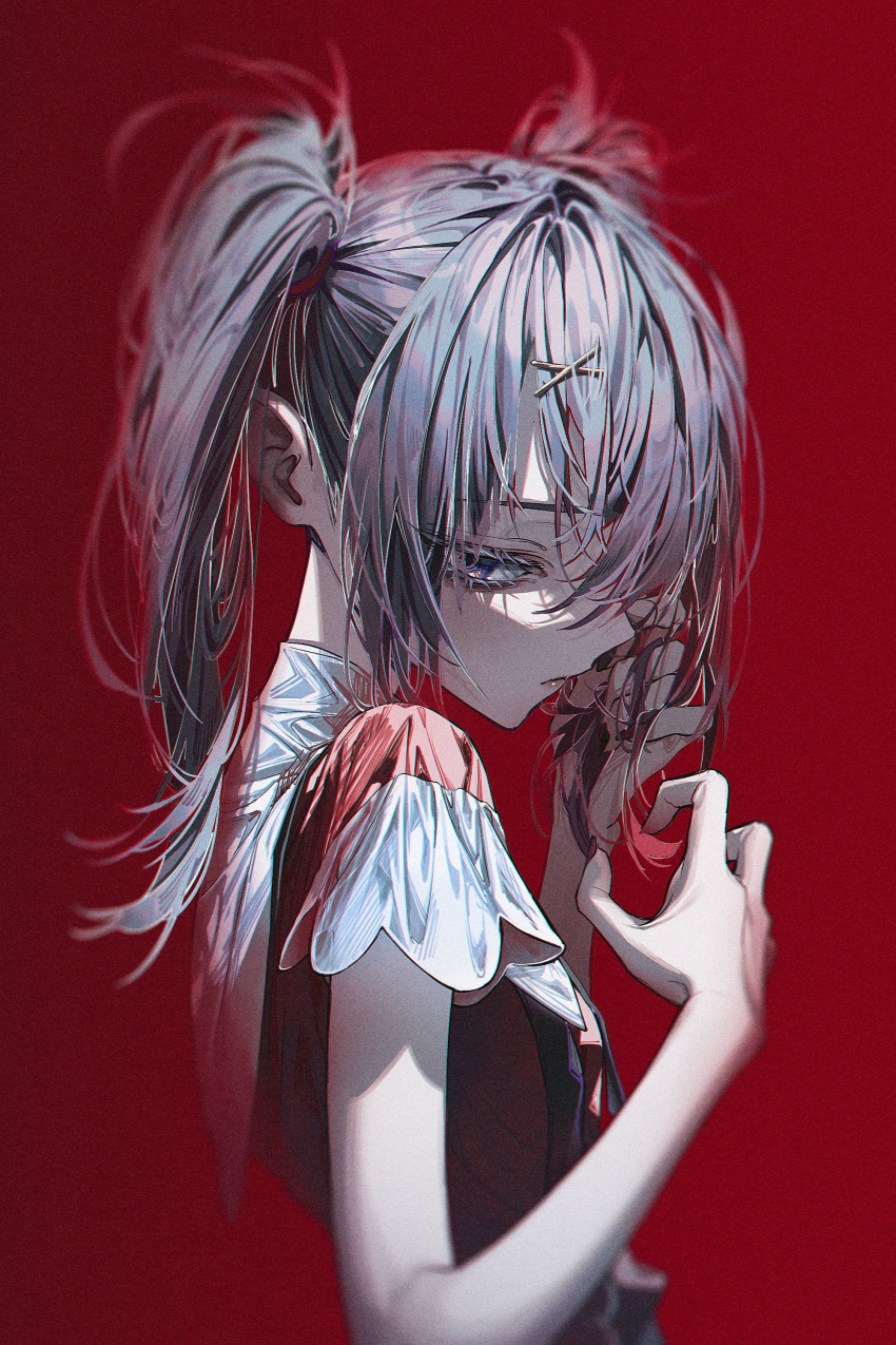 Safebooru - 1girl absurdres ame-chan (needy girl overdose) bangs closed mouth from side hand in ...