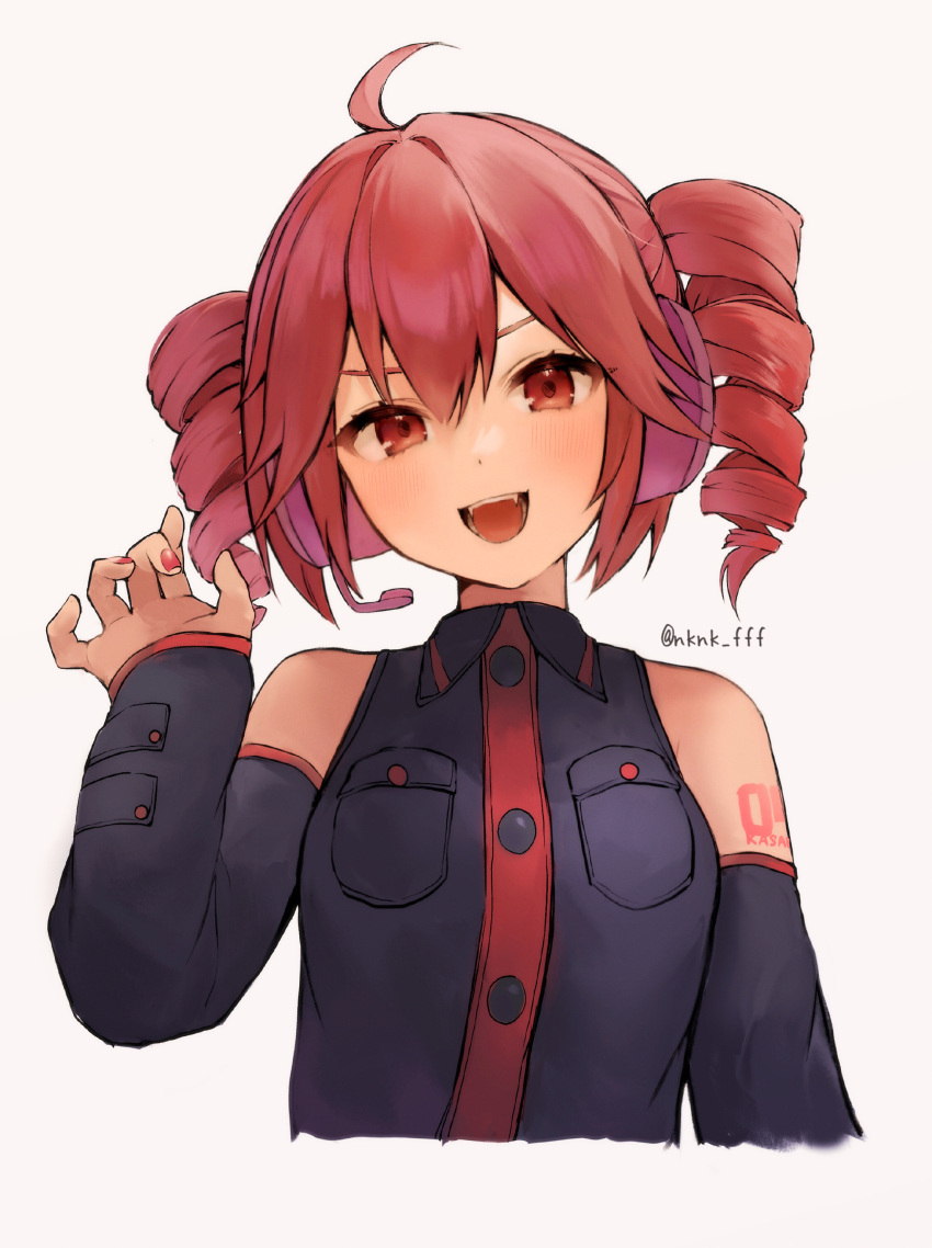 Safebooru - 1girl absurdres blush breast pocket detached sleeves drill hair highres kasane teto ...