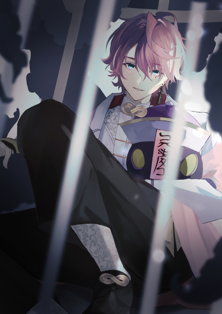 Safebooru - 1boy absurdres bishounen highres jewelry long sleeves looking at viewer male focus ...