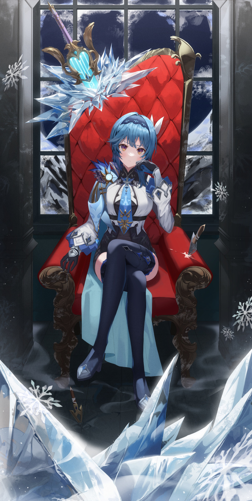 Safebooru - 1girl absurdres black footwear black gloves black hairband black leotard black ...