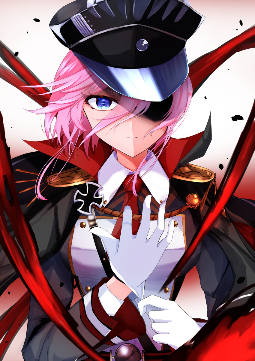 Safebooru - 1girl absurdres adjusting clothes adjusting gloves azur lane blue eyes breasts ...