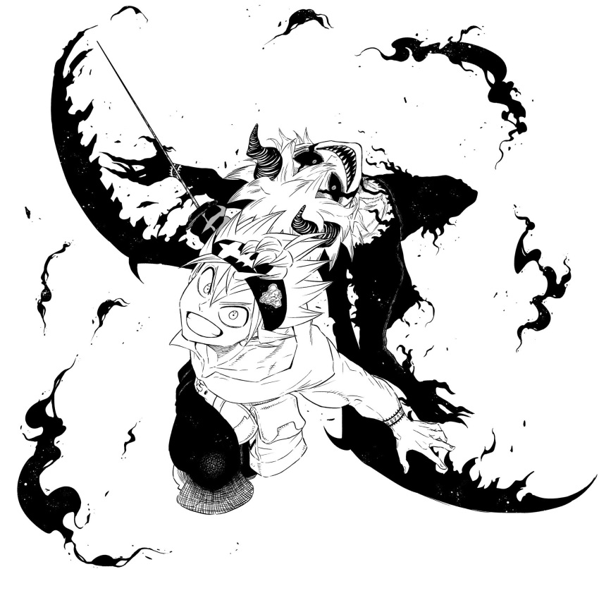 Safebooru - 2boys arm tattoo asta (black clover) black bull (emblem) black clover black headband ...