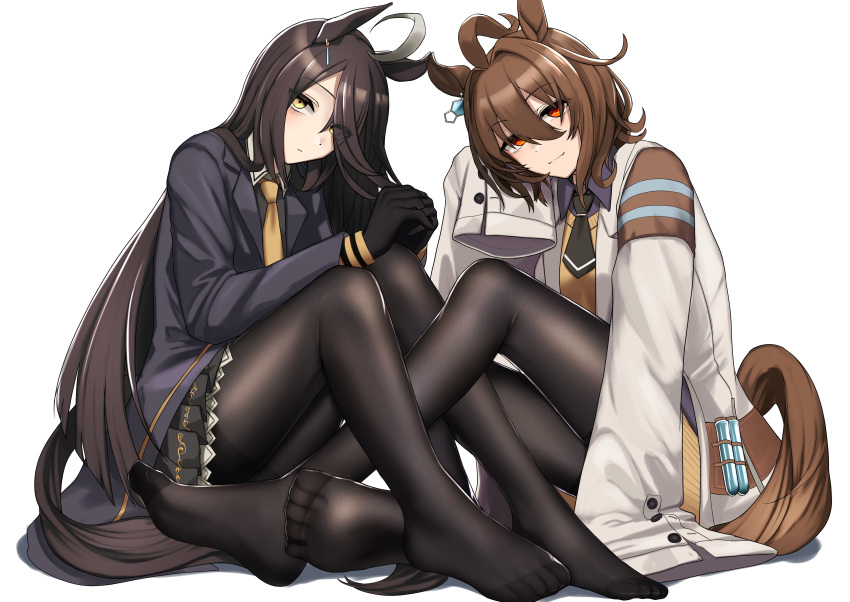 Safebooru - 2girls absurdres agnes tachyon (umamusume) ahoge animal ears ascot bangs black ascot ...