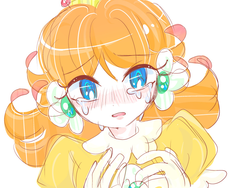 Safebooru - 1girl bangs blue eyes crown crying crying with eyes open ...