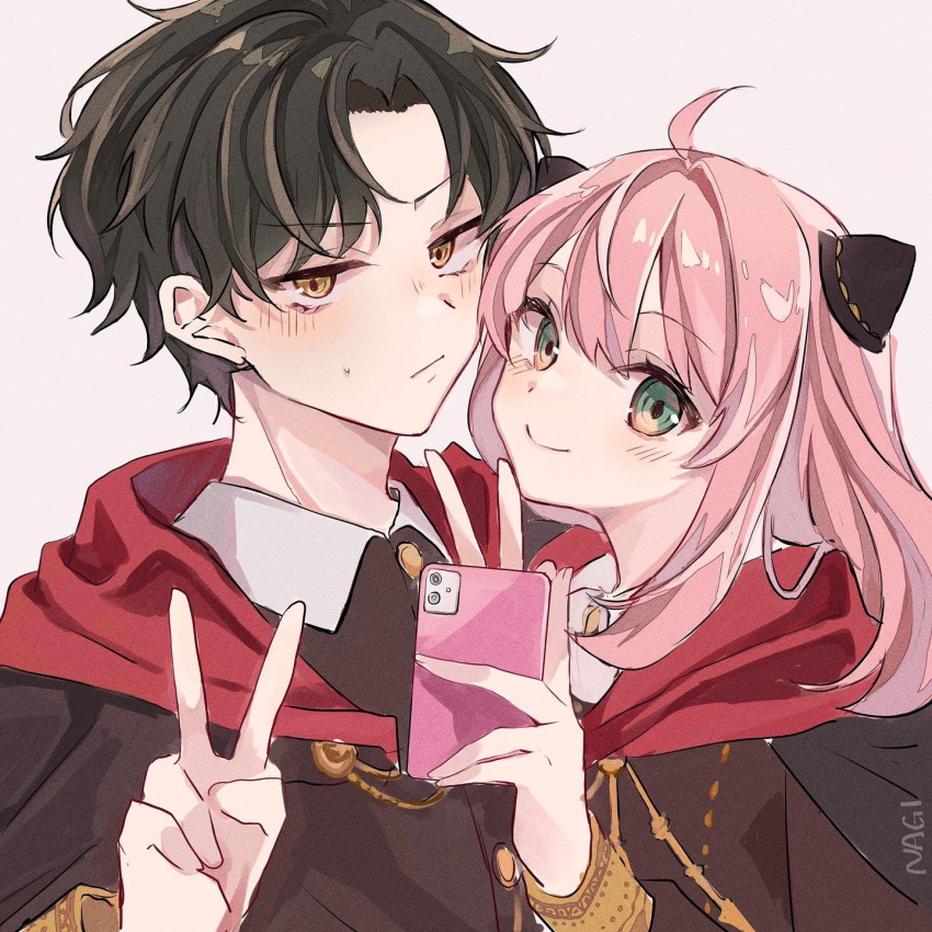 Safebooru - 1boy 1girl aged up anachronism anya (spy x family) bangs ...