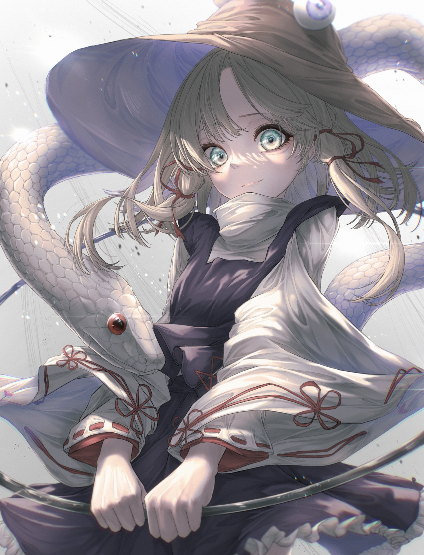 Safebooru - 1girl absurdres animal blonde hair blue eyes brown headwear hair ribbon hat highres ...