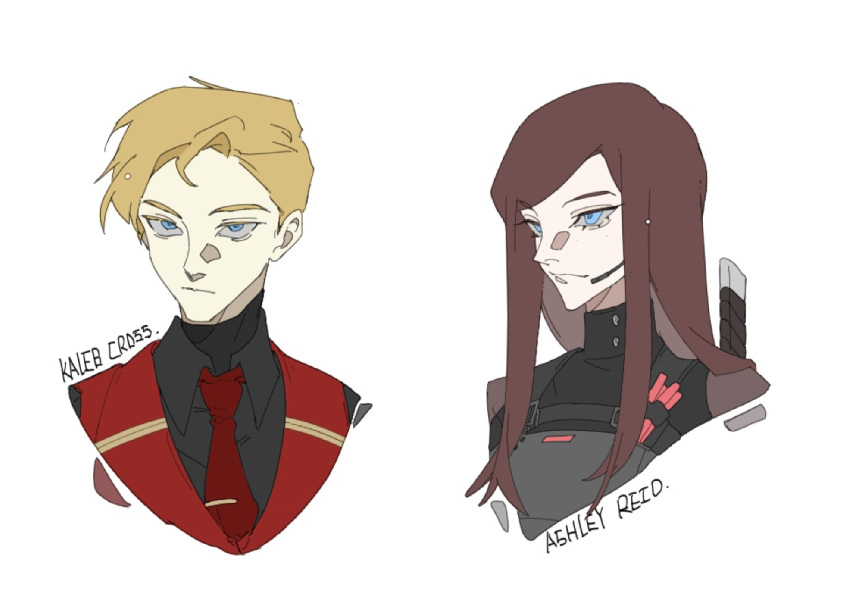 Safebooru - 1boy 1girl animification apex legends armor ashleigh reid black bodysuit black shirt ...