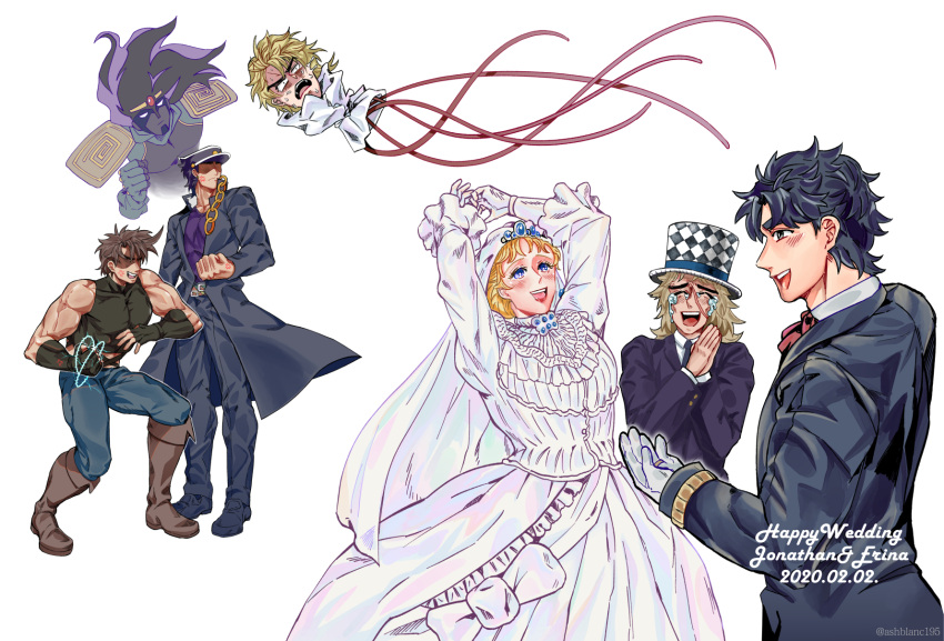 Safebooru - 1girl 3boys ashblanc195 bridal veil dress erina pendleton ...