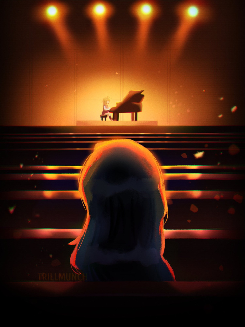 Safebooru - 2girls ahoge akamatsu kaede artist name bangs blonde hair ...