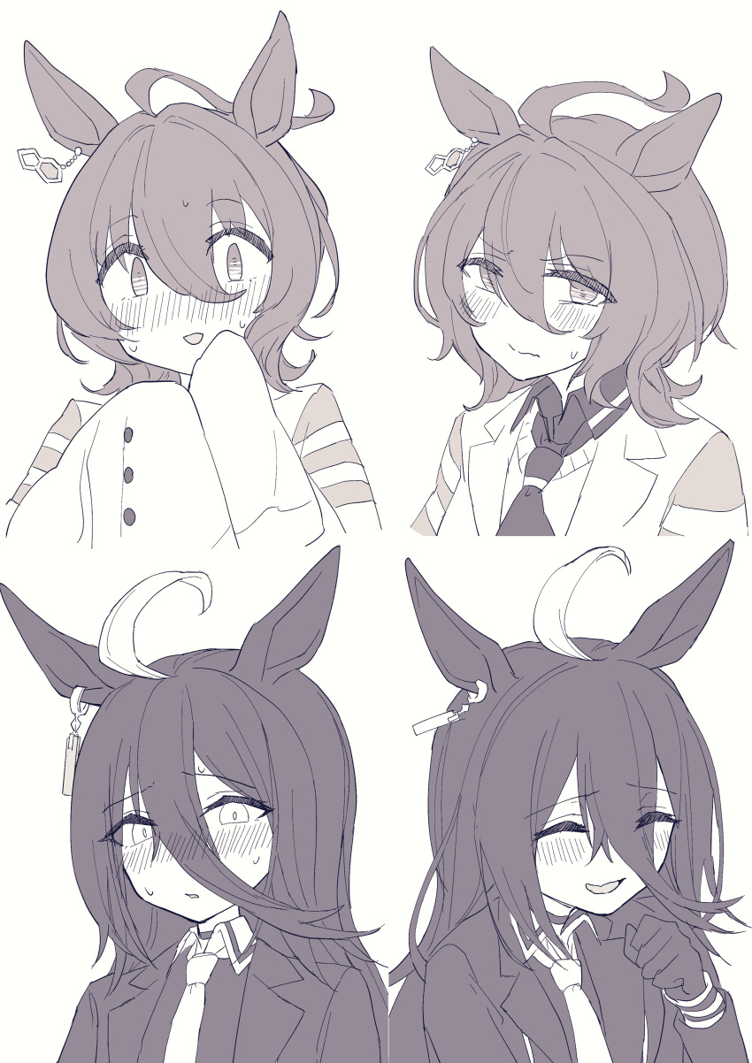 Safebooru - 2girls absurdres agnes tachyon (umamusume) ahoge animal ears black hair blush brown ...