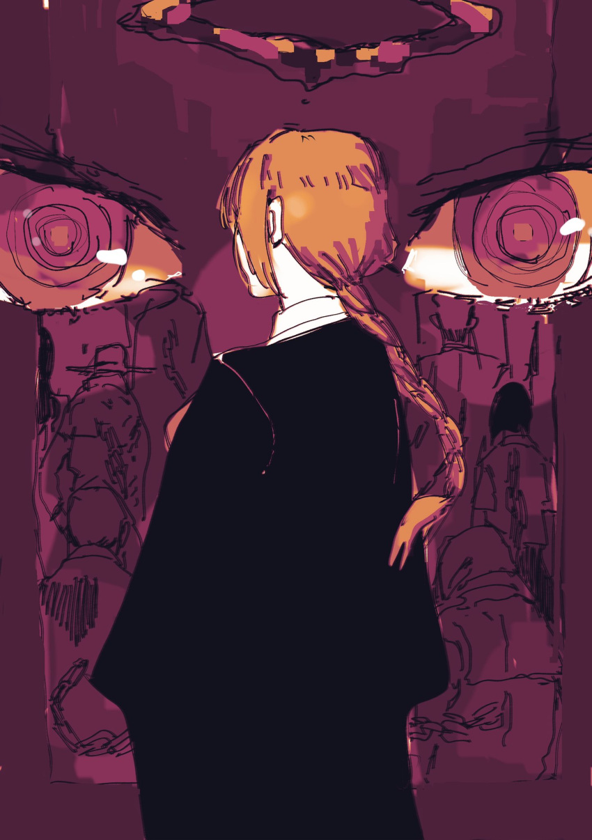 Safebooru - 1girl black coat braid braided ponytail chainsaw man coat ...