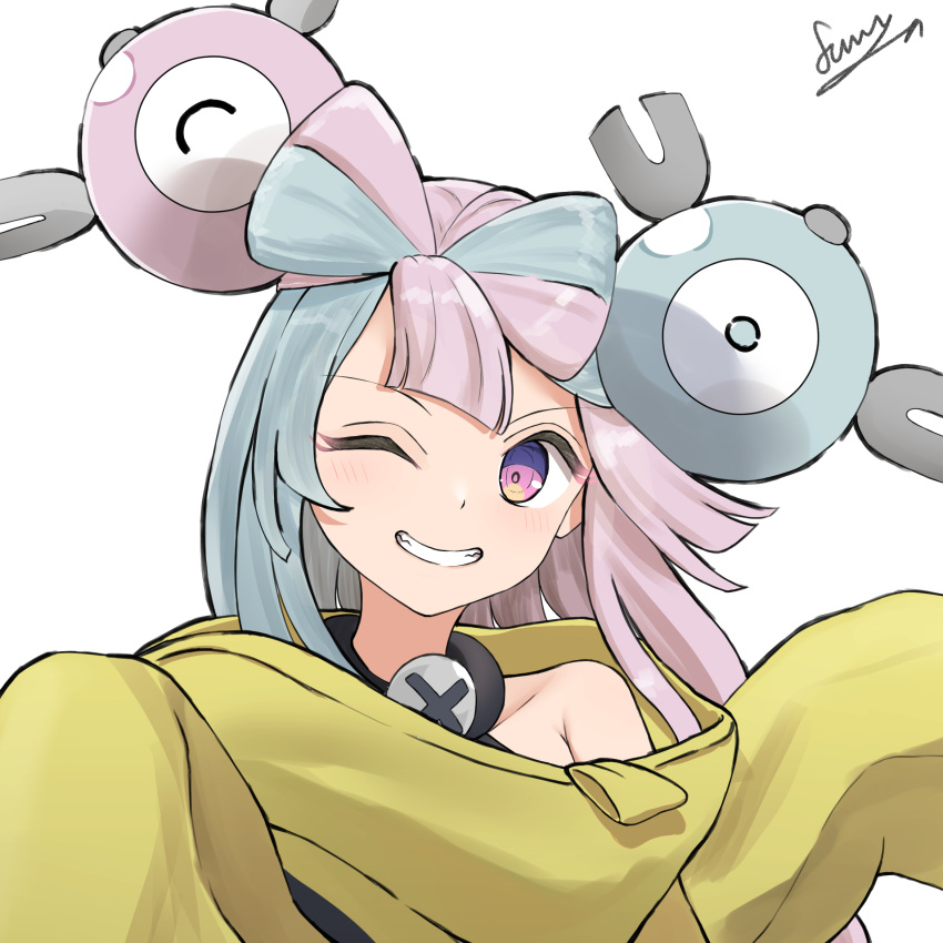 Safebooru - 1girl armpits bow-shaped hair character hair ornament ...