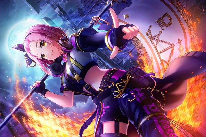 Safebooru - d4dj dress inuyose shinobu pink hair short hair yellow eyes | 4219943