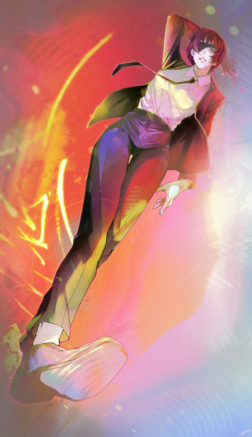 Safebooru - 1girl absurdres ammenite black hair black jacket black necktie chainsaw man collared ...