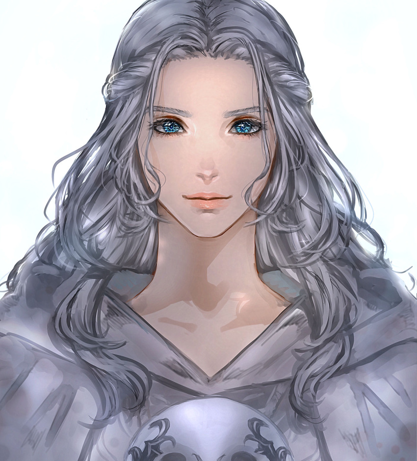 Safebooru - 1girl blue eyes braid close-up collarbone commentary final ...