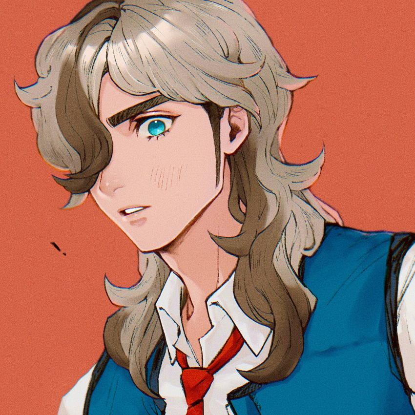 Safebooru - ! 1boy arven (pokemon) bangs blue vest blush brown hair ...