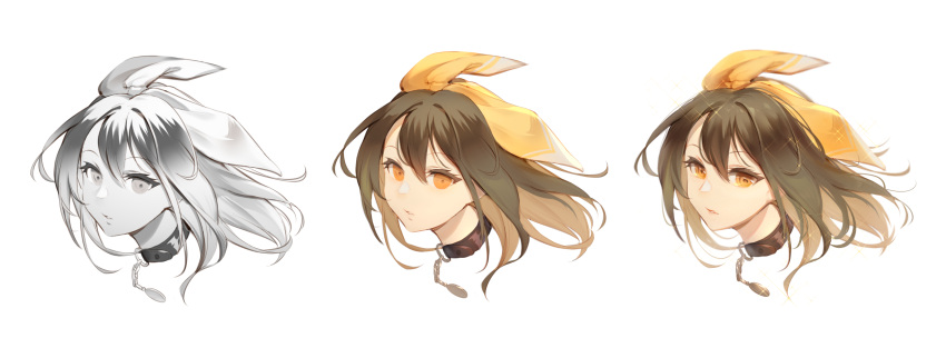 Safebooru - 1girl 7an.zi bangs brown hair chain chinese commentary ...