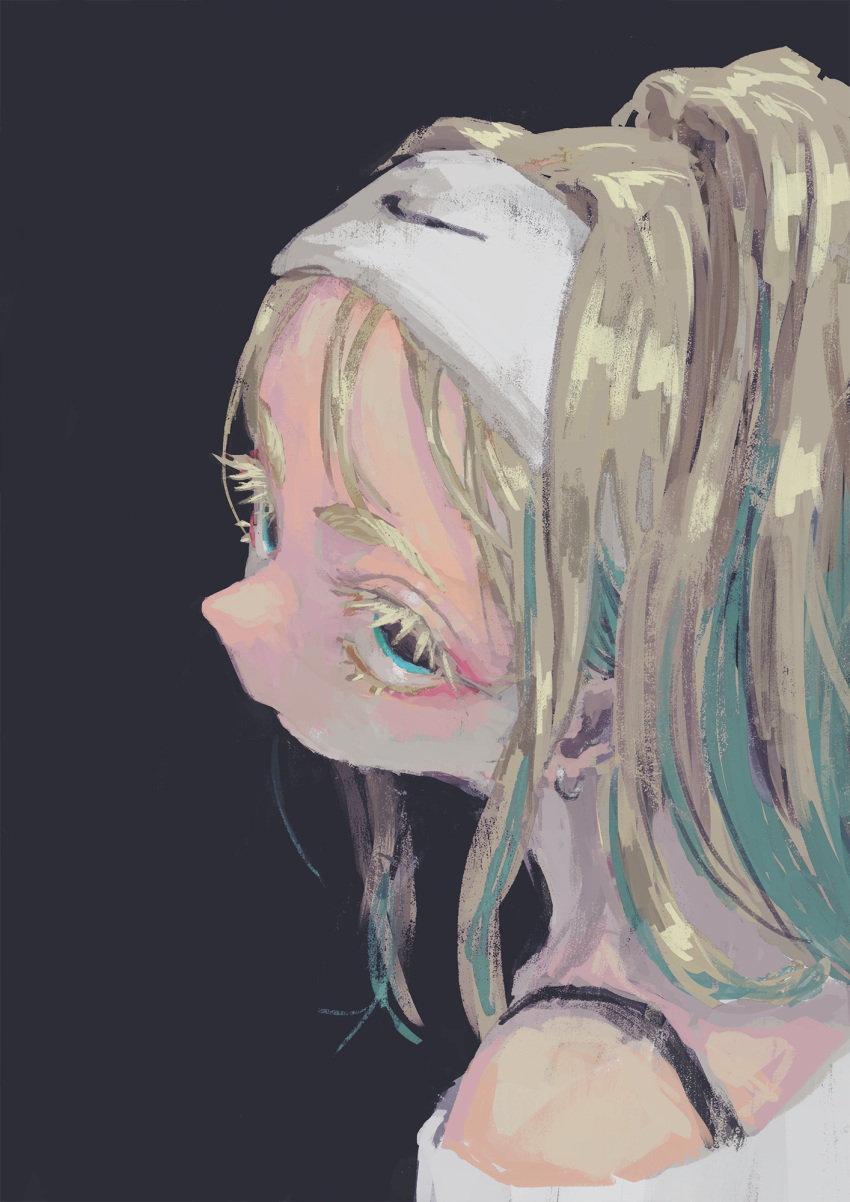 Safebooru 1girl Aqua Eyes Blonde Hair Earrings Eyelashes Grey 5135