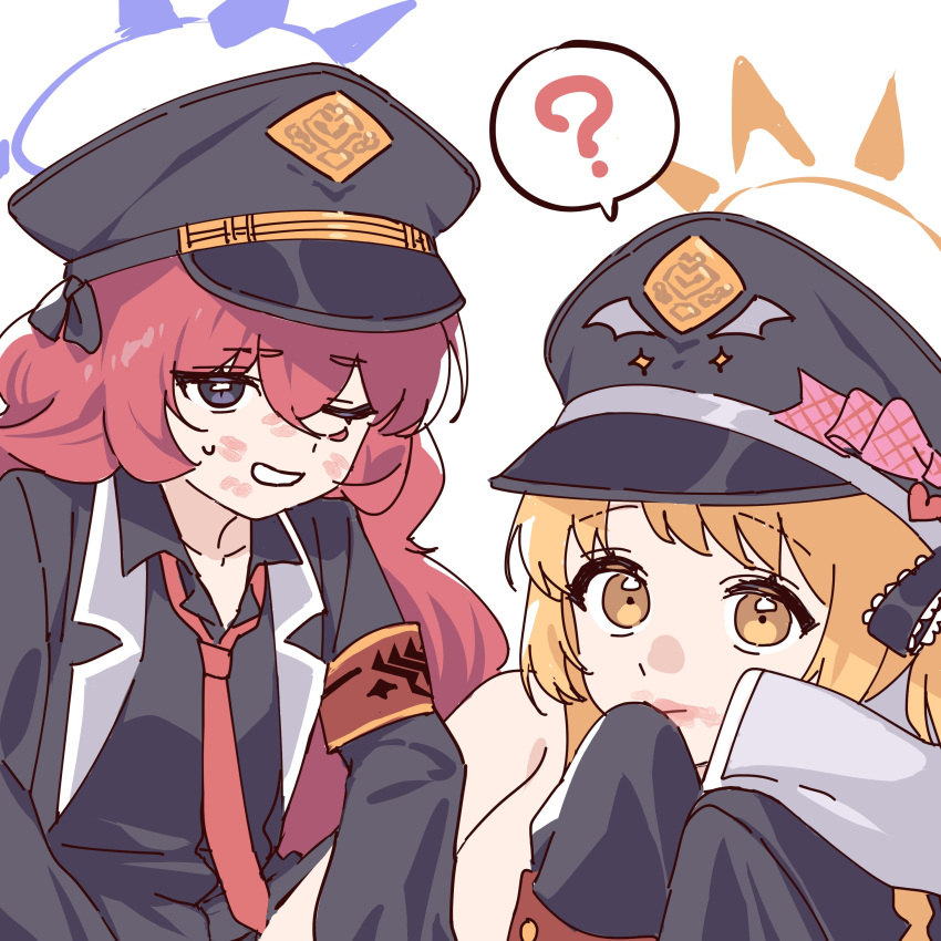 Safebooru - 2girls absurdres blanchat blue archive grey eyes hat ...