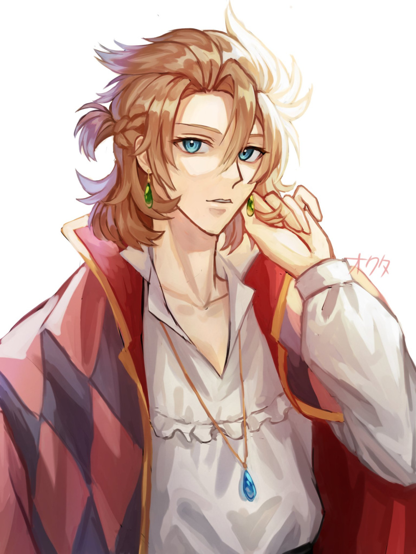 Safebooru - 1boy albedo (genshin impact) blonde hair blouse blue eyes ...