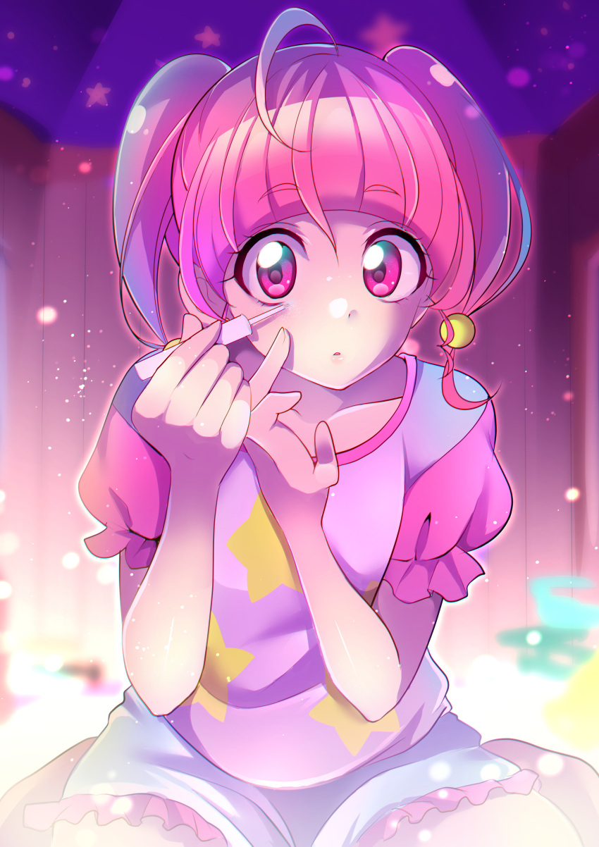Safebooru - 1girl absurdres ahoge applying makeup bangs blunt bangs ...