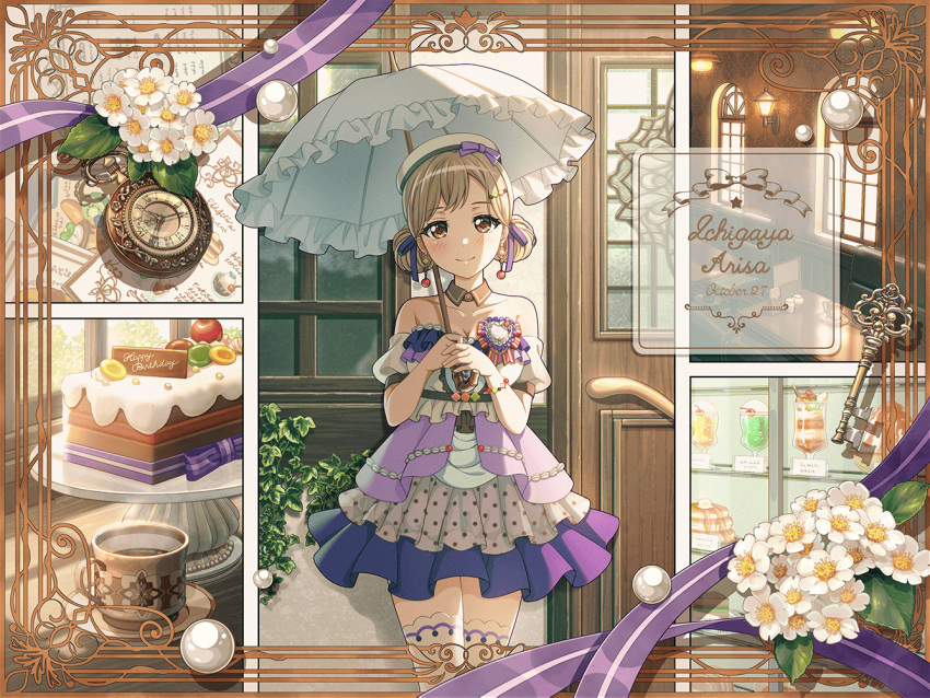 Safebooru Bang Dream Birthday Blonde Hair Brown Eyes Dress Ichigaya