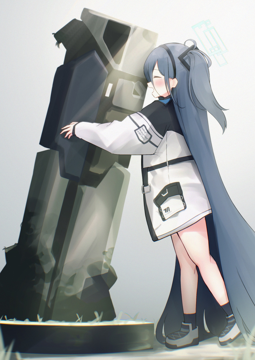 Safebooru - 1girl ^ ^ ^o^ absurdres aris (blue archive) black hair black socks blue archive ...