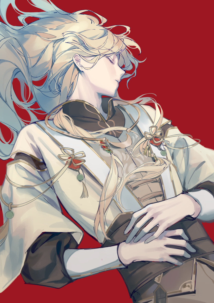 Safebooru - 1boy absurdres bishounen blonde hair chinese clothes closed mouth hanfu highres long ...