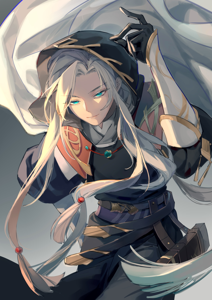 Safebooru - 1boy absurdres bishounen black gloves chinese clothes ...