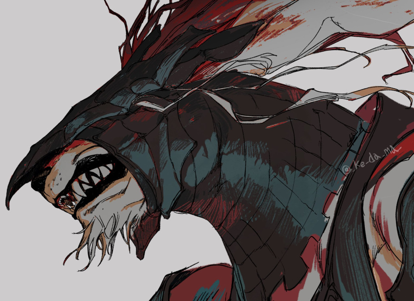 Safebooru - 1boy armor black armor black headwear elden ring fangs ...