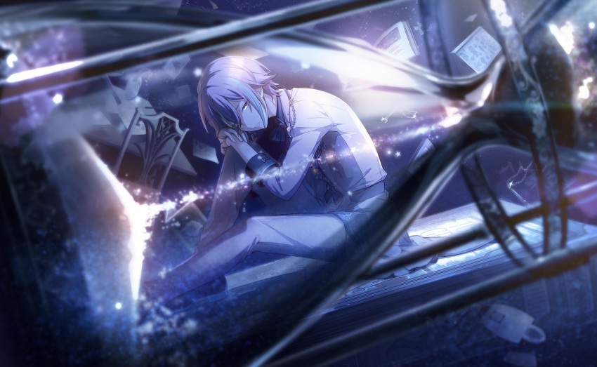 Safebooru - jacket kamishiro rui official art project sekai purple hair ...