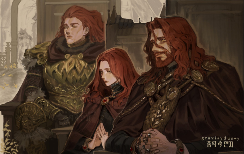 Safebooru 1girl 2boys Armor Beard Blaidd The Half wolf Bracelet Safebooru 1girl 2boys Armor Beard Blaidd The Half wolf Bracelet