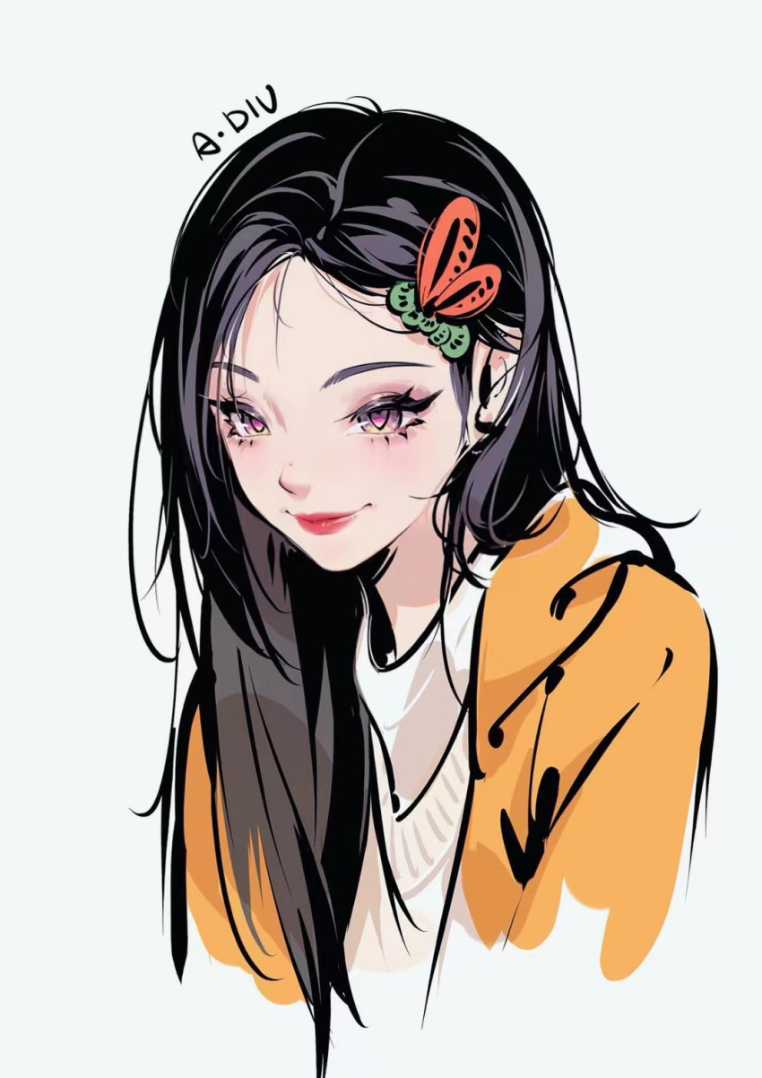 Safebooru - 1girl animification aoye de a diu artist name black hair ...