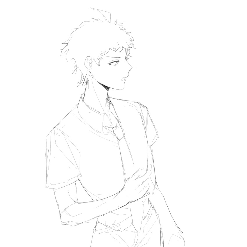 Safebooru - 1boy ahoge bangs collared shirt danganronpa (series) danganronpa 2: goodbye despair ...