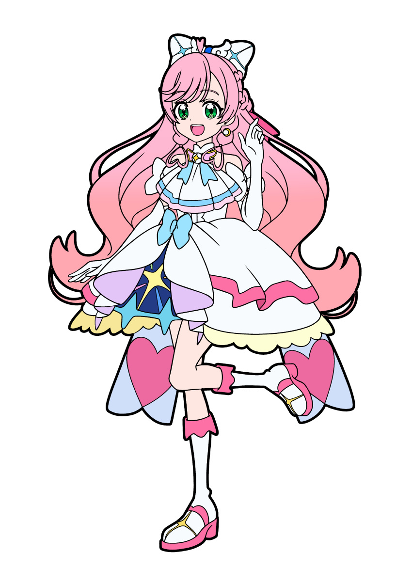 Safebooru - 1girl absurdres bangs bow cure prism dress earrings elbow ...