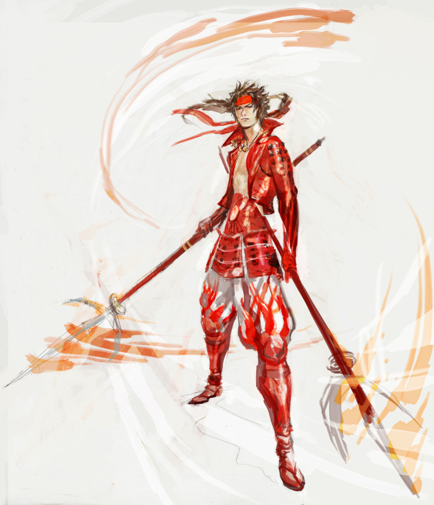 Safebooru - male sanada yukimura sengoku basara solo tagme weapon | 407277