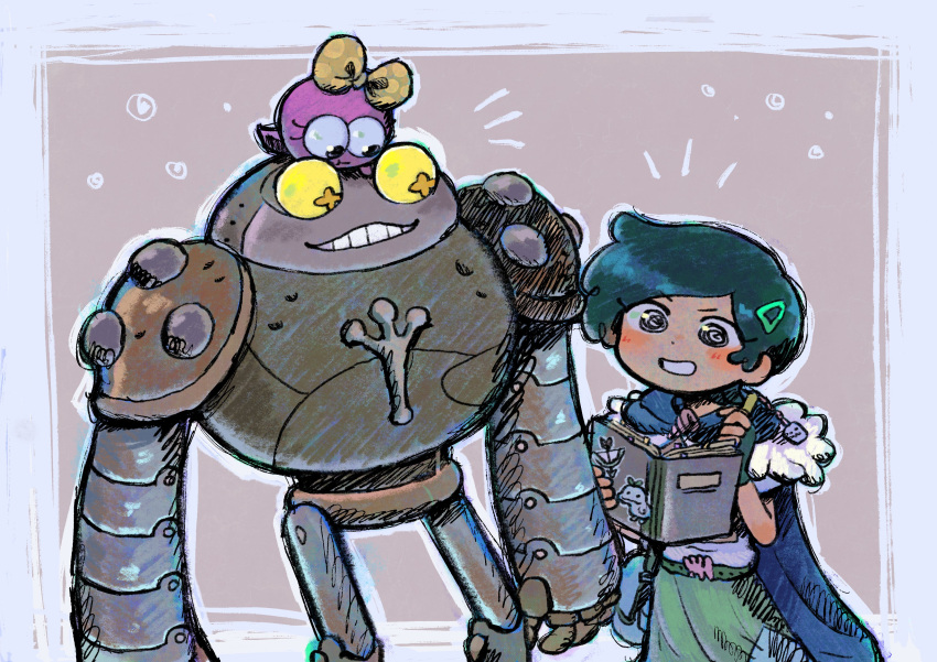 Safebooru - 2girls 770nanao15 absurdres amphibia black hair blush book ...