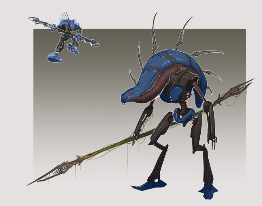 Safebooru - bionicle border from side glowing glowing eye grey ...