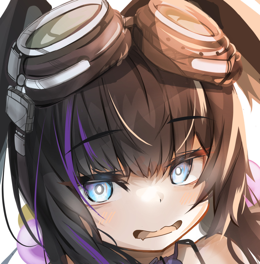 Safebooru - animal ears bare shoulders black hair blue archive blue eyes breasts dog ears dog ...