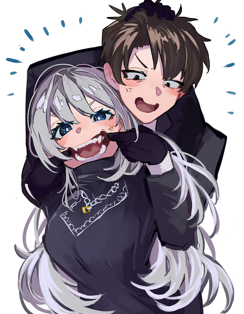 Safebooru - angelica (library of ruina) black gloves blue eyes gloves ...