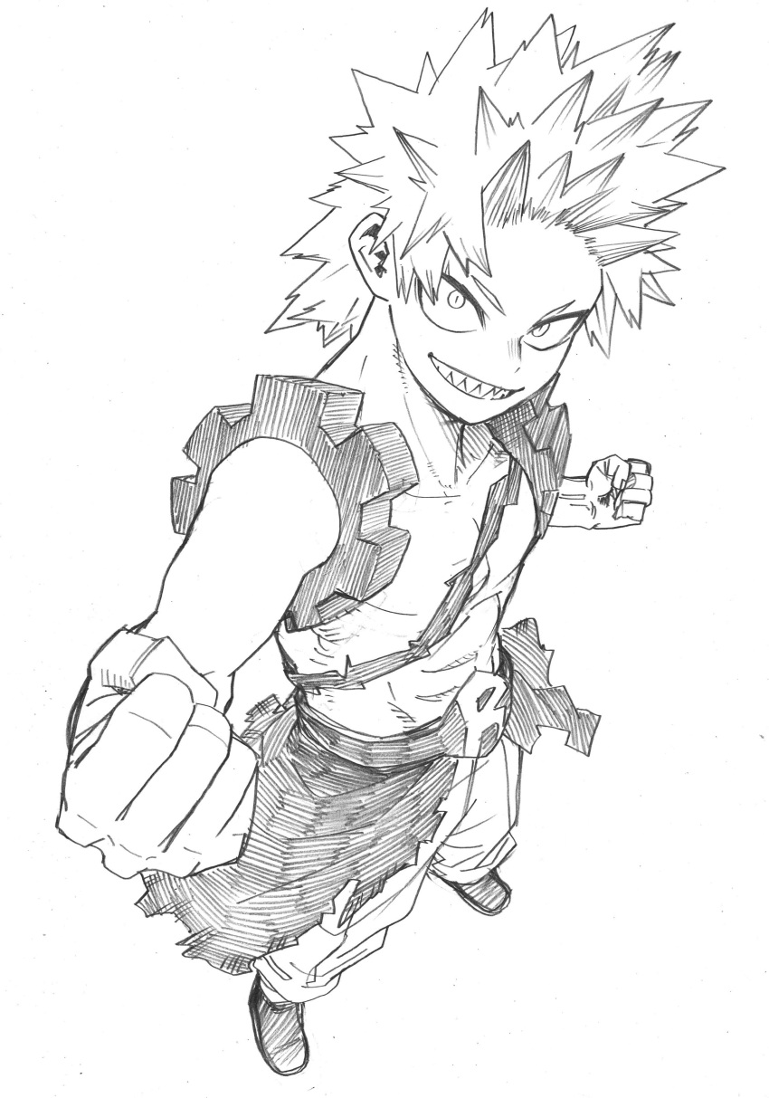 Safebooru - 1boy absurdres boku no hero academia greyscale highres ...